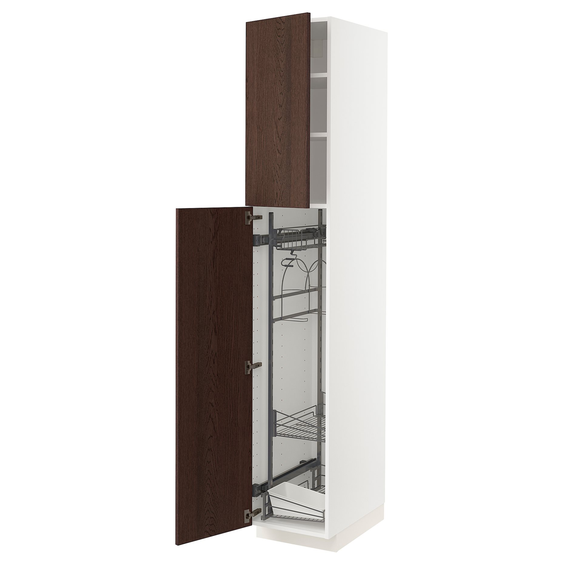 METOD high cabinet with cleaning interior, 40x60x220 cm 69463597