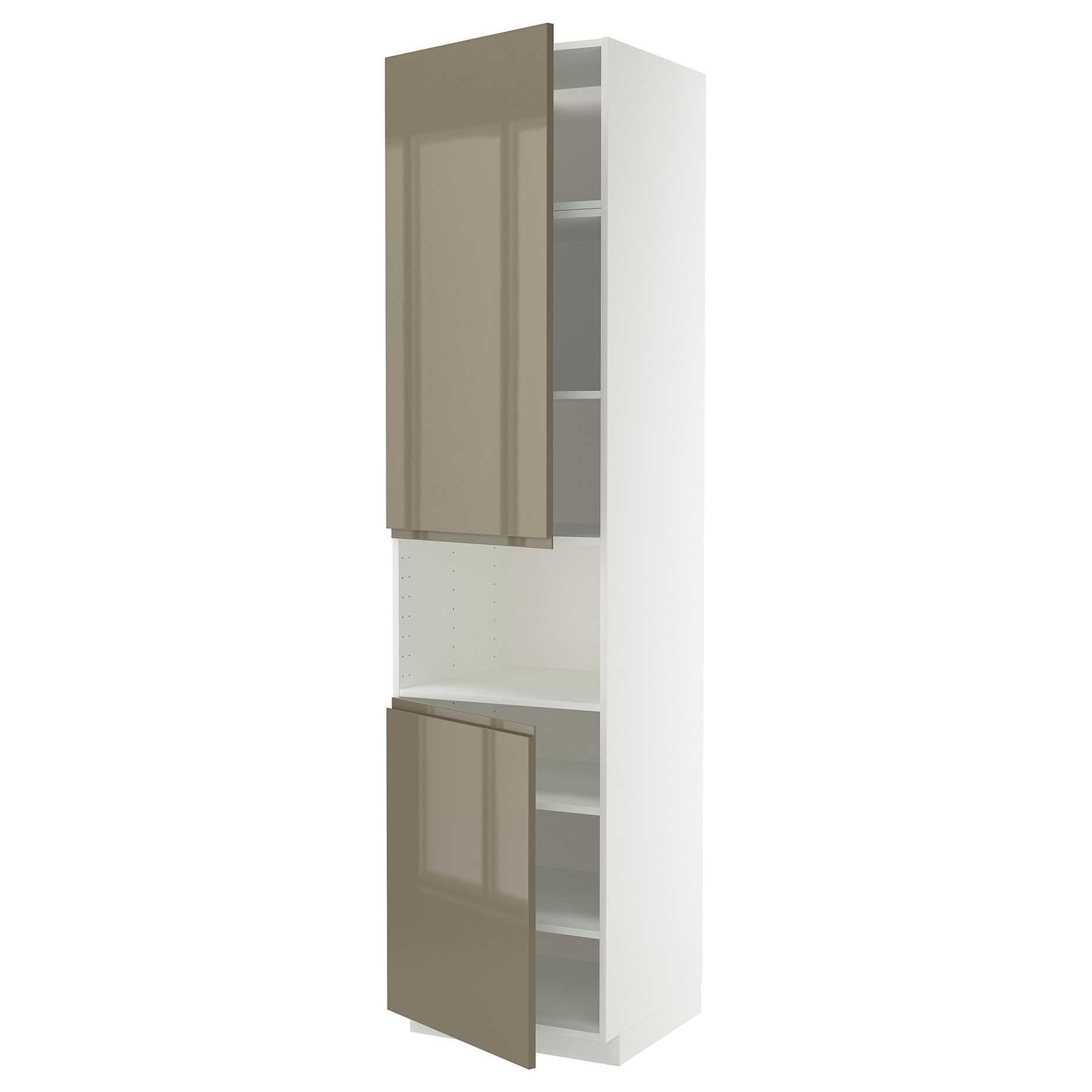 METOD high cabinet for microwave with 2 doors/shelves, 60x60x240 cm ...