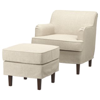 ROCKSJON armchair with footstool 69508893 | IKEA Cyprus